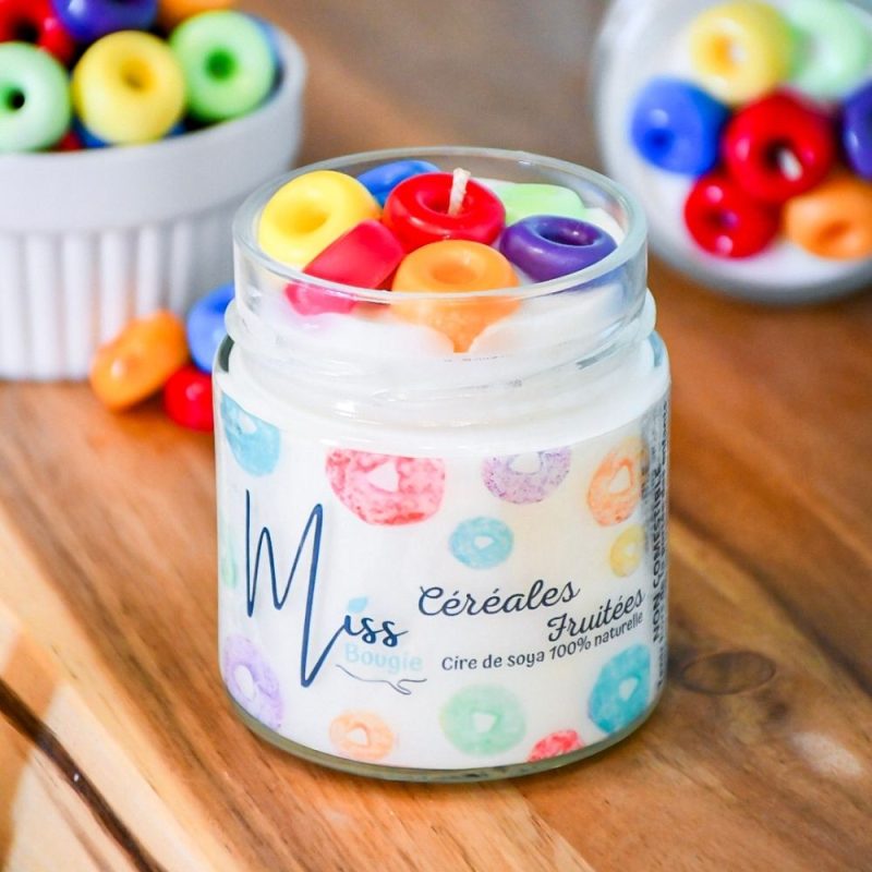 Miss Bougie – Fruity Cereal Soy Candle - Colorantic